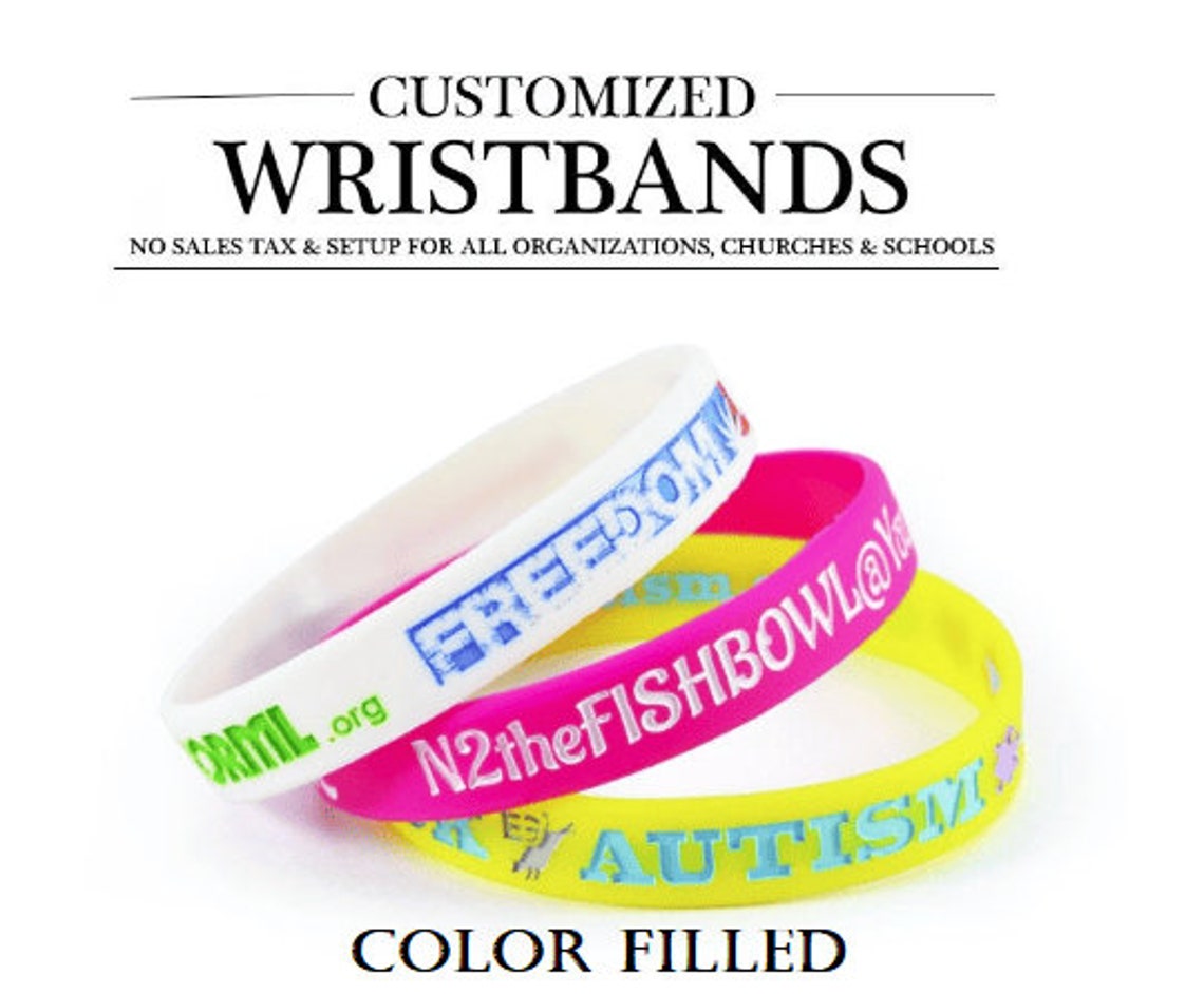 Custom Silicone Bracelet Make Your Own Rubber Wristbands - Etsy
