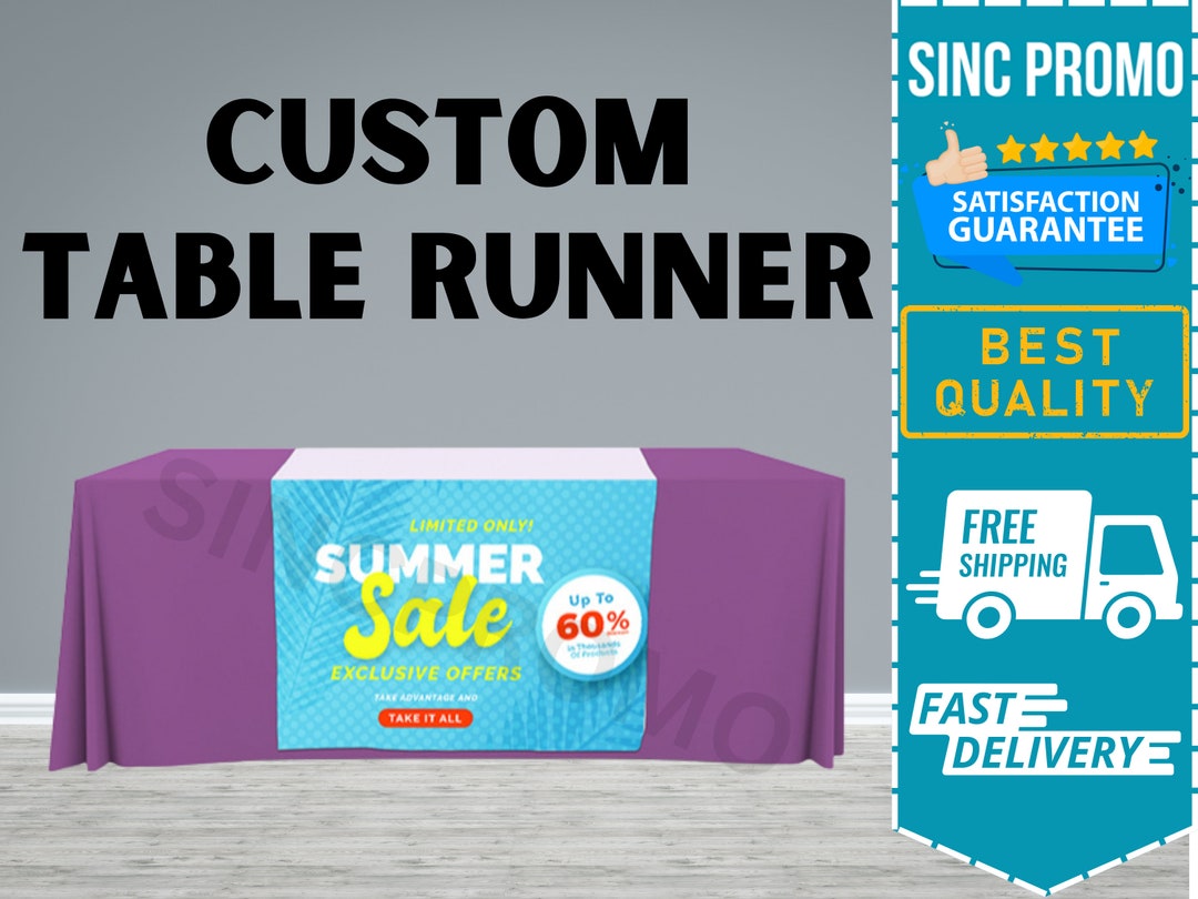 Personalized Table Runner, CUSTOM Table Runner Premium Quality Cloth ...