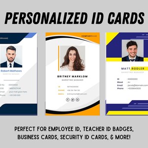 Full Color Plastic Photo ID Badges & PVC Cards - Both Side Printed ...