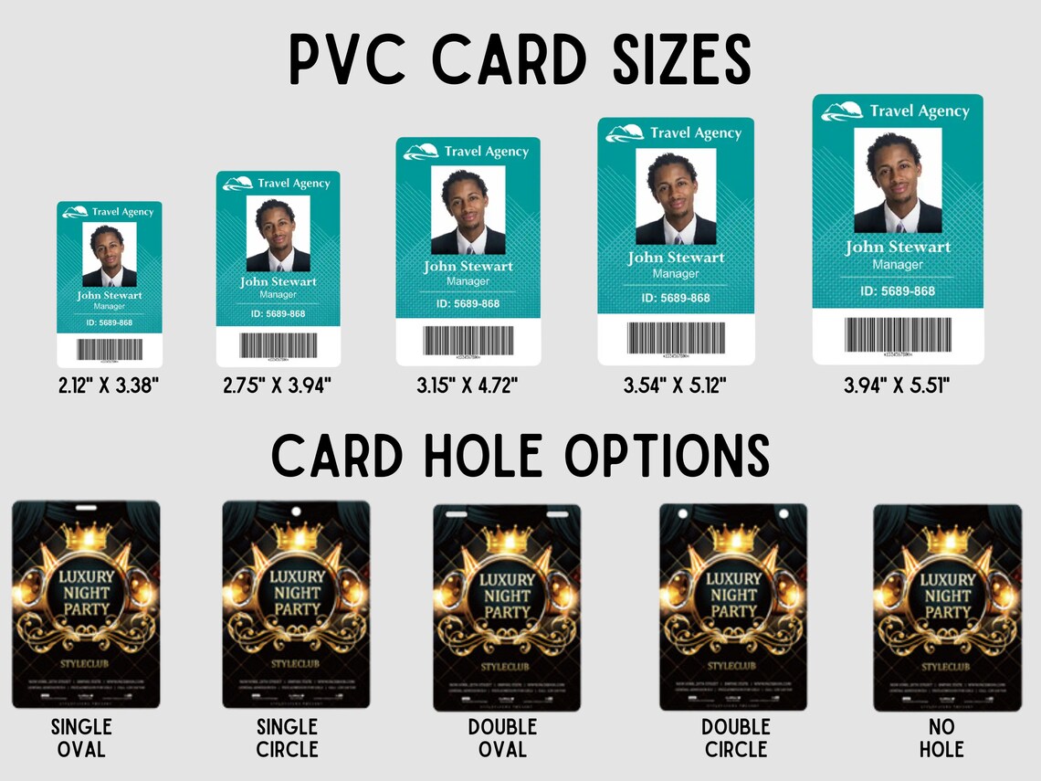 Full Color Plastic Photo ID Badges & PVC Cards - Both Side Printed ...
