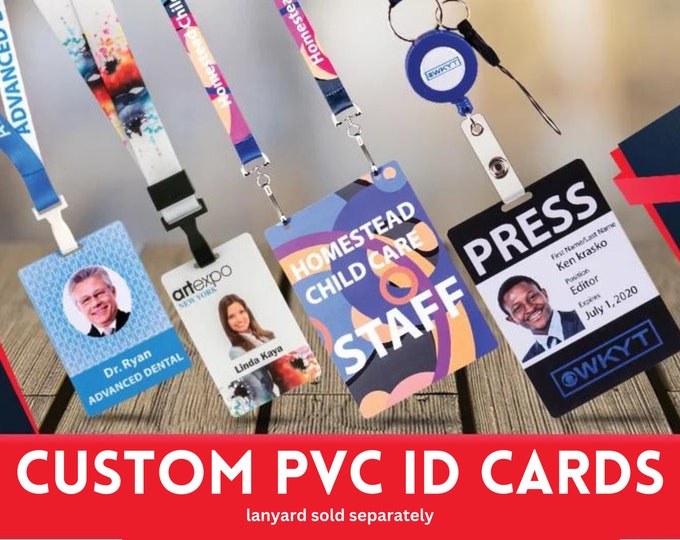 Full Color Plastic Photo ID Badges & PVC Cards - Both Side Printed ...