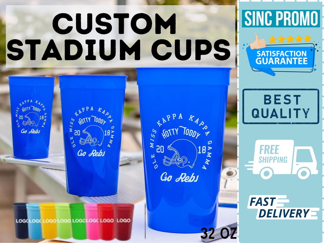 32 Oz Custom Stadium Cups Custom Reusable Cups Personalized Stadium ...