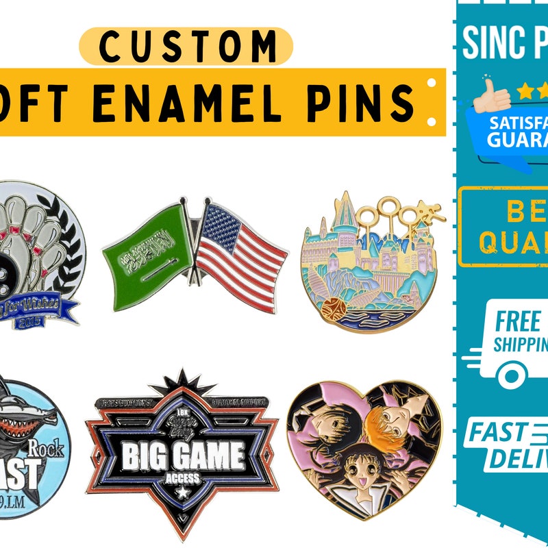 Custom Soft Lapel Pins - Etsy
