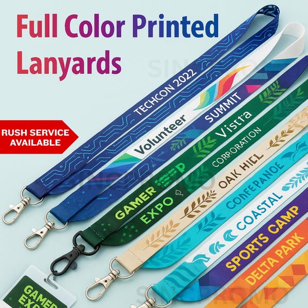 Custom Logo Lanyard - Etsy UK