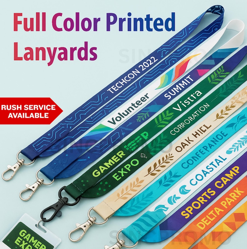 Personalized Lanyards, CUSTOM Lanyards FULL Color Dye-sublimated ...