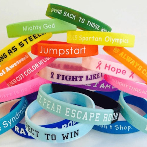 Custom Wristbands Personalized Rubber Bracelet Silicone - Etsy