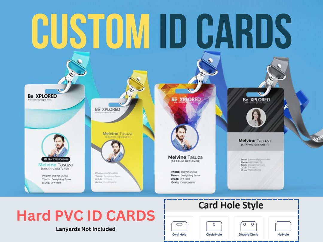 Full Color - Both Side Printed Hard Plastic PVC ID Cards - Photo ID for ...