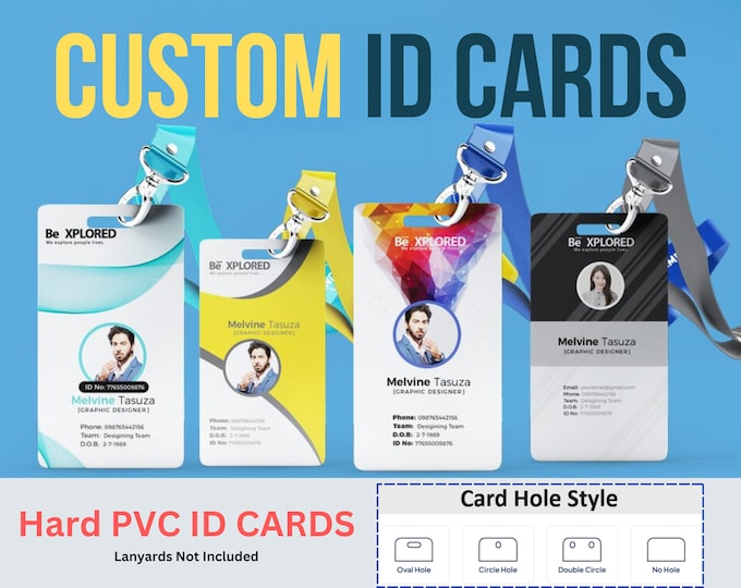 Full Color Plastic Photo ID Badges & PVC Cards - Both Side Printed ...