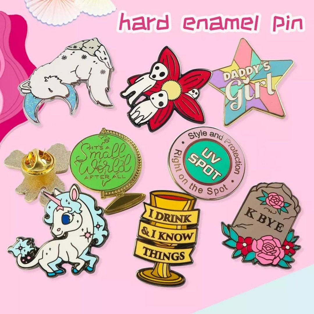 CUSTOM Hard Enamel Pin Lapel Pins Custom Pins Kawaii Enamel - Etsy