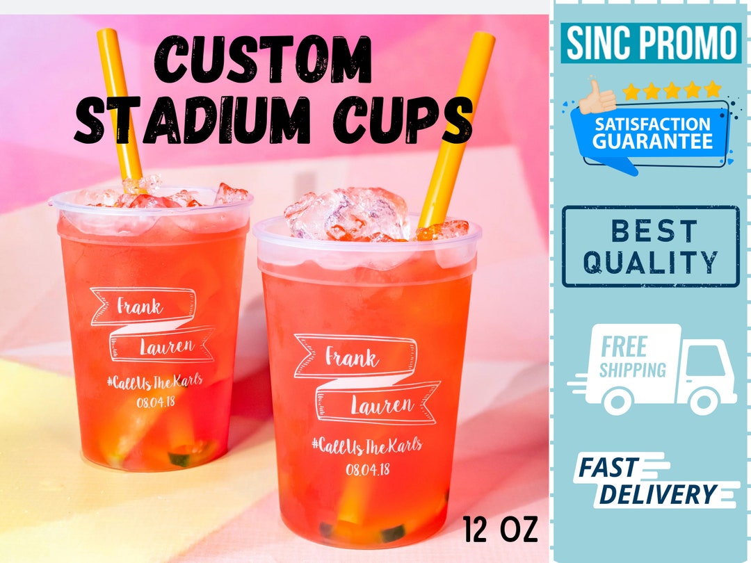 12 Oz Personalized Stadium Cups Custom Stadium Cups Custom Reusable ...