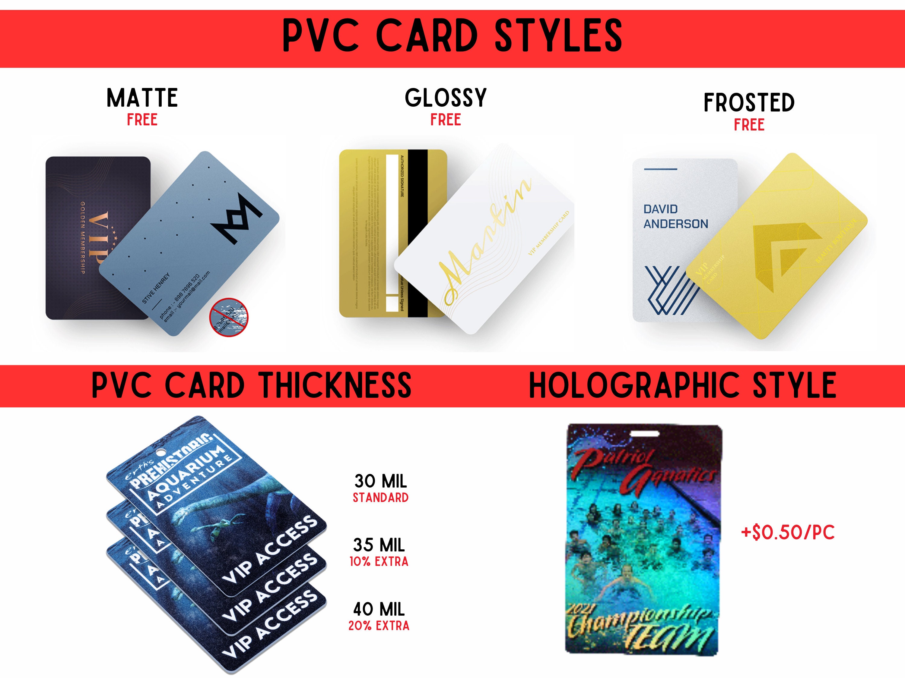 Full Color Plastic Photo ID Badges & PVC Cards - Both Side Printed ...