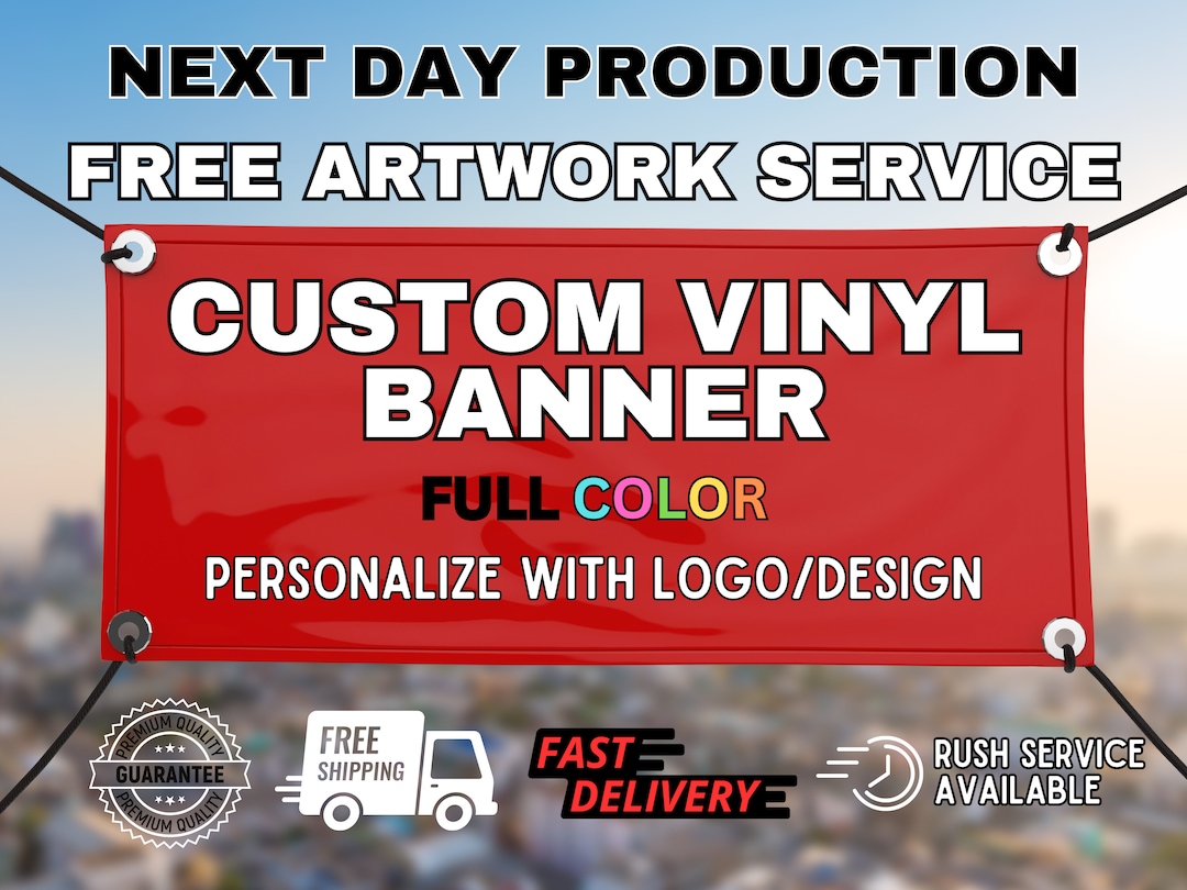 CUSTOM VINYL BANNER | Personalized Full Color Banner | Advertising Sign ...