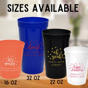 Custom 22 Oz Stadium Cups: Personalized Party Drinkware - Etsy