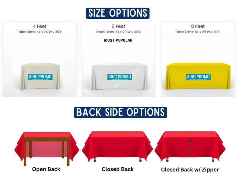 RUSH Custom Table Covers - Personalized Tablecloth With Logo, Full ...