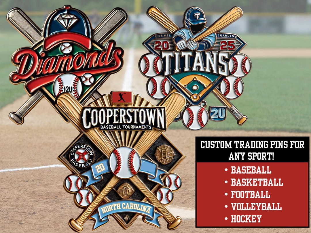 CUSTOM Trading Pins, Custom Softball Trading Pins, Team Pins ...