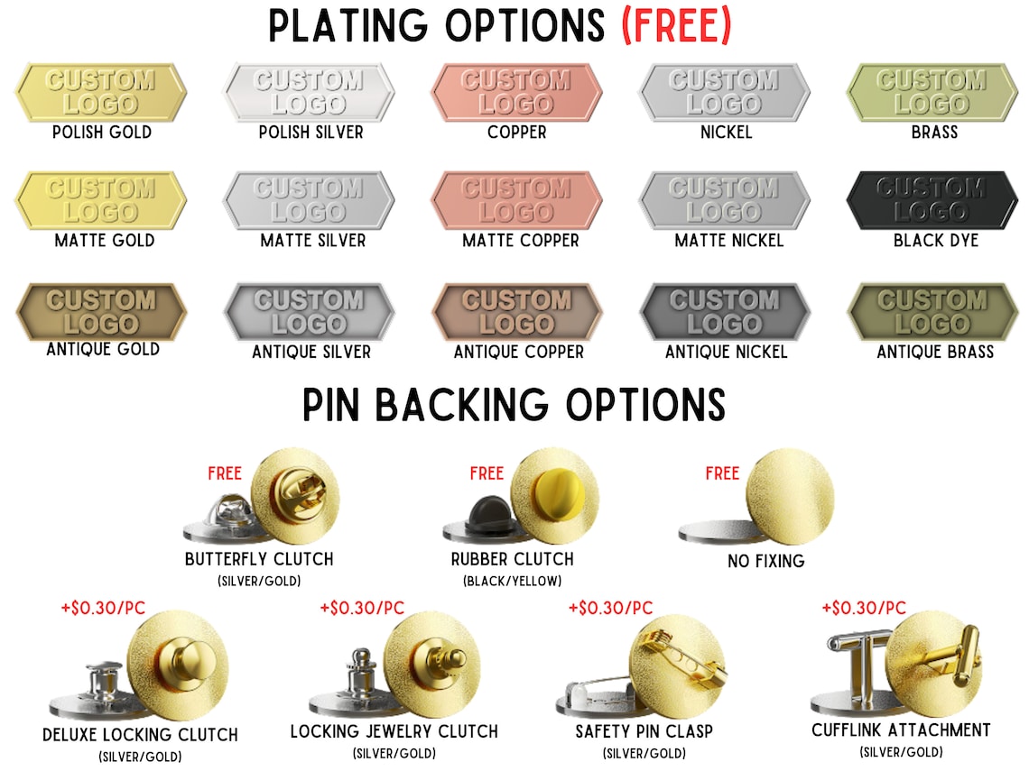 Custom Die Struck Lapel Pins: Antique Style Logo Pins - Etsy