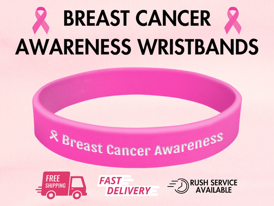 Breast Cancer Awareness Wristbands Custom Awareness Wristbands ...