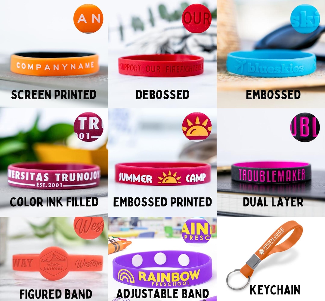 Custom Wristbands - Personalized Rubber Bracelet - Silicone Wristbands ...