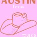 Austin Texas Preppy Art Print, UT, University of Texas, Austin Cowboy ...