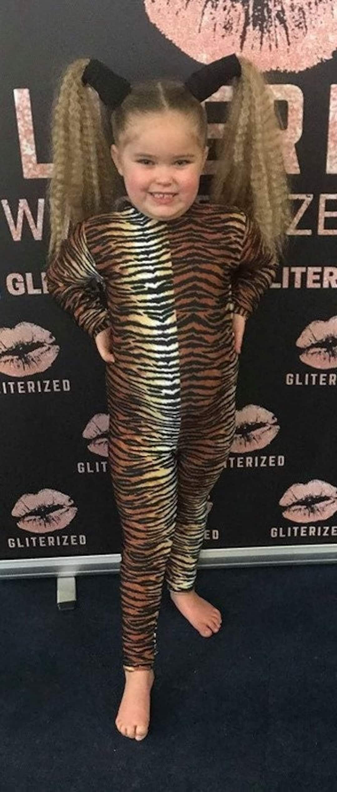 Tiger Print Catsuit With Low Back Plainwear Freestyle - Etsy UK
