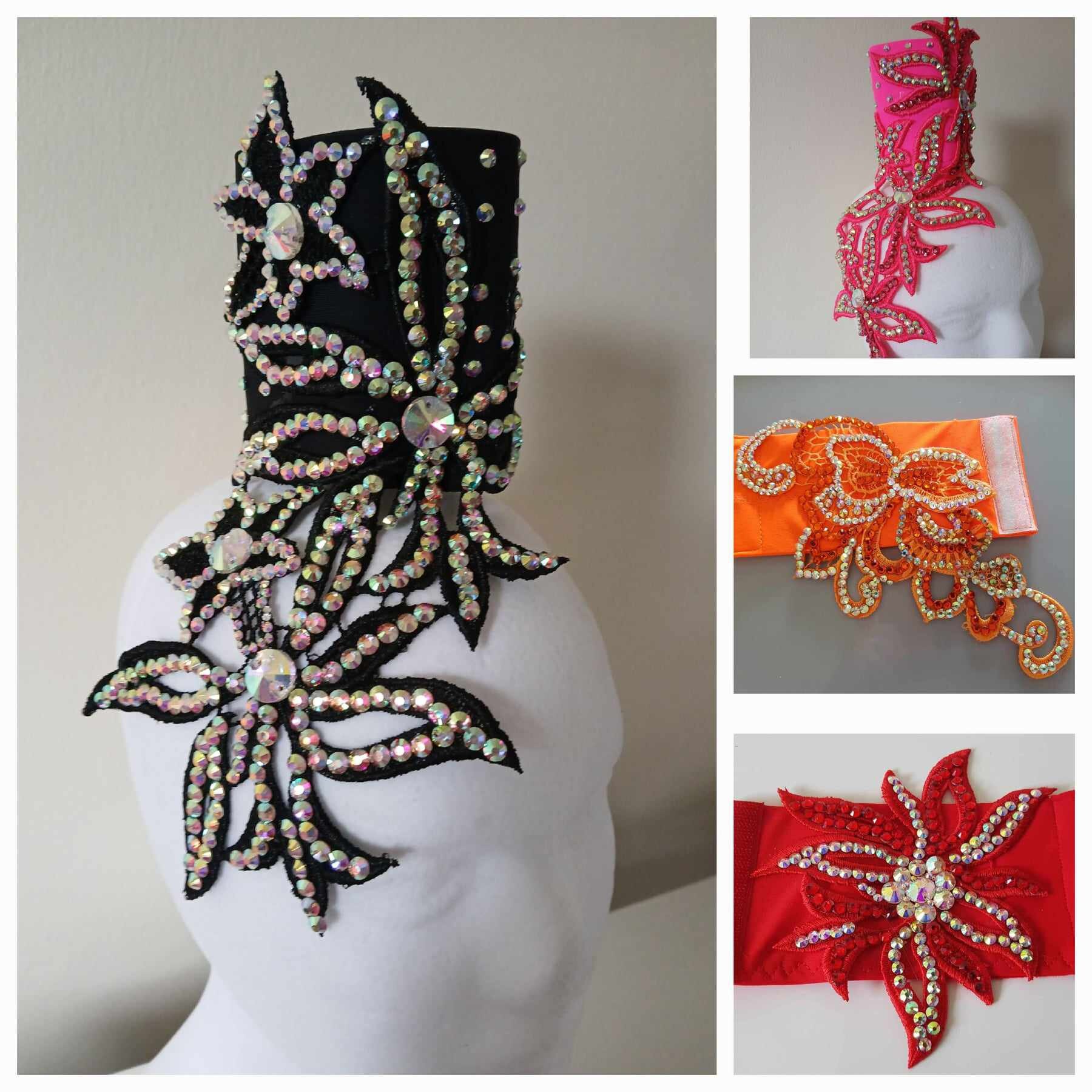 Pony Cones With Stoned Applique Hair Dance Accessories for Freestyle ...