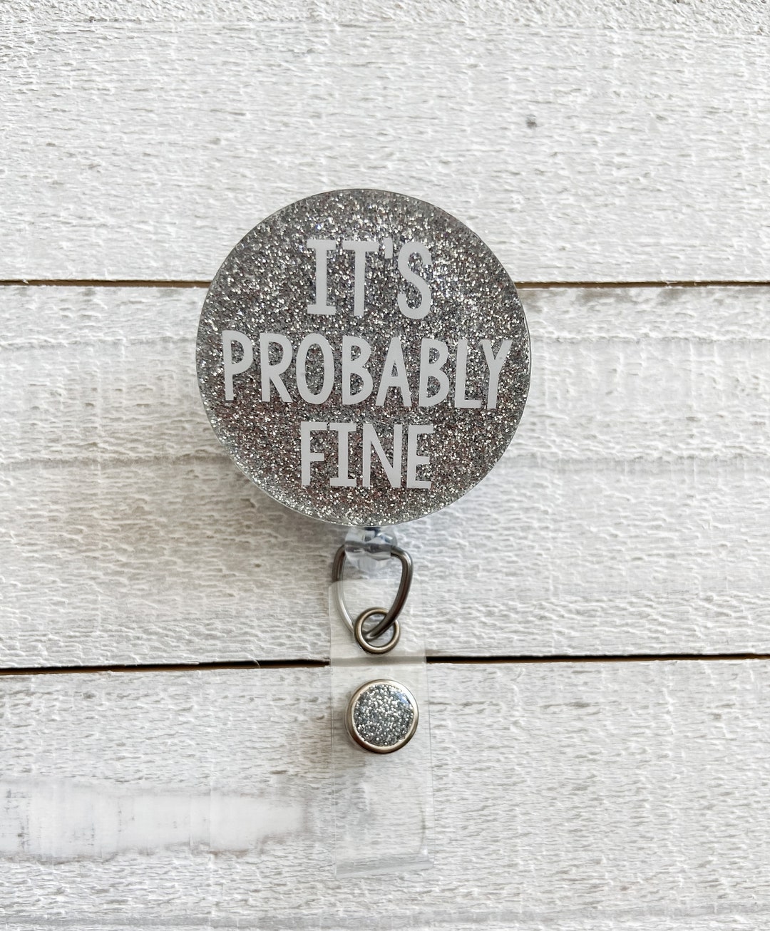 It’s Probably Fine Badge Reel - Etsy