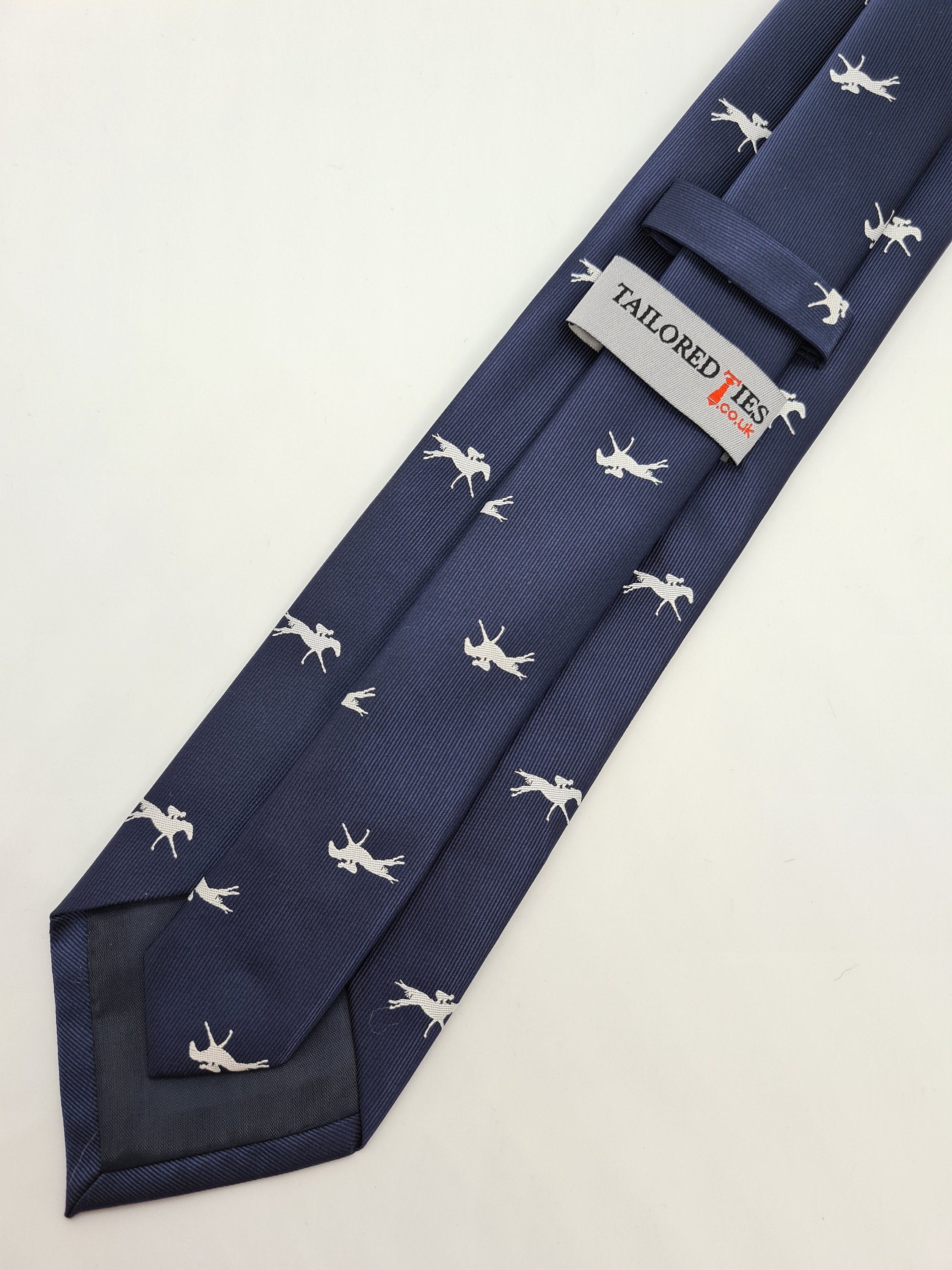 RACE HORSE JOCKEY Tie | Navy Mens Tie | Women's Tie | Embroidered ...