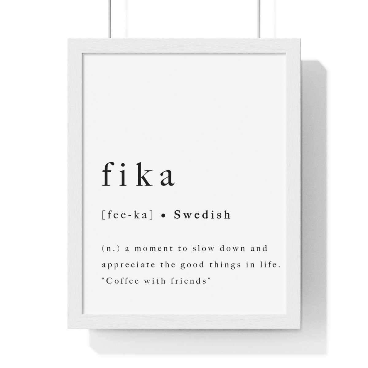 Fika Swedish Definition Poster Fika Definition Poster Fika | Etsy