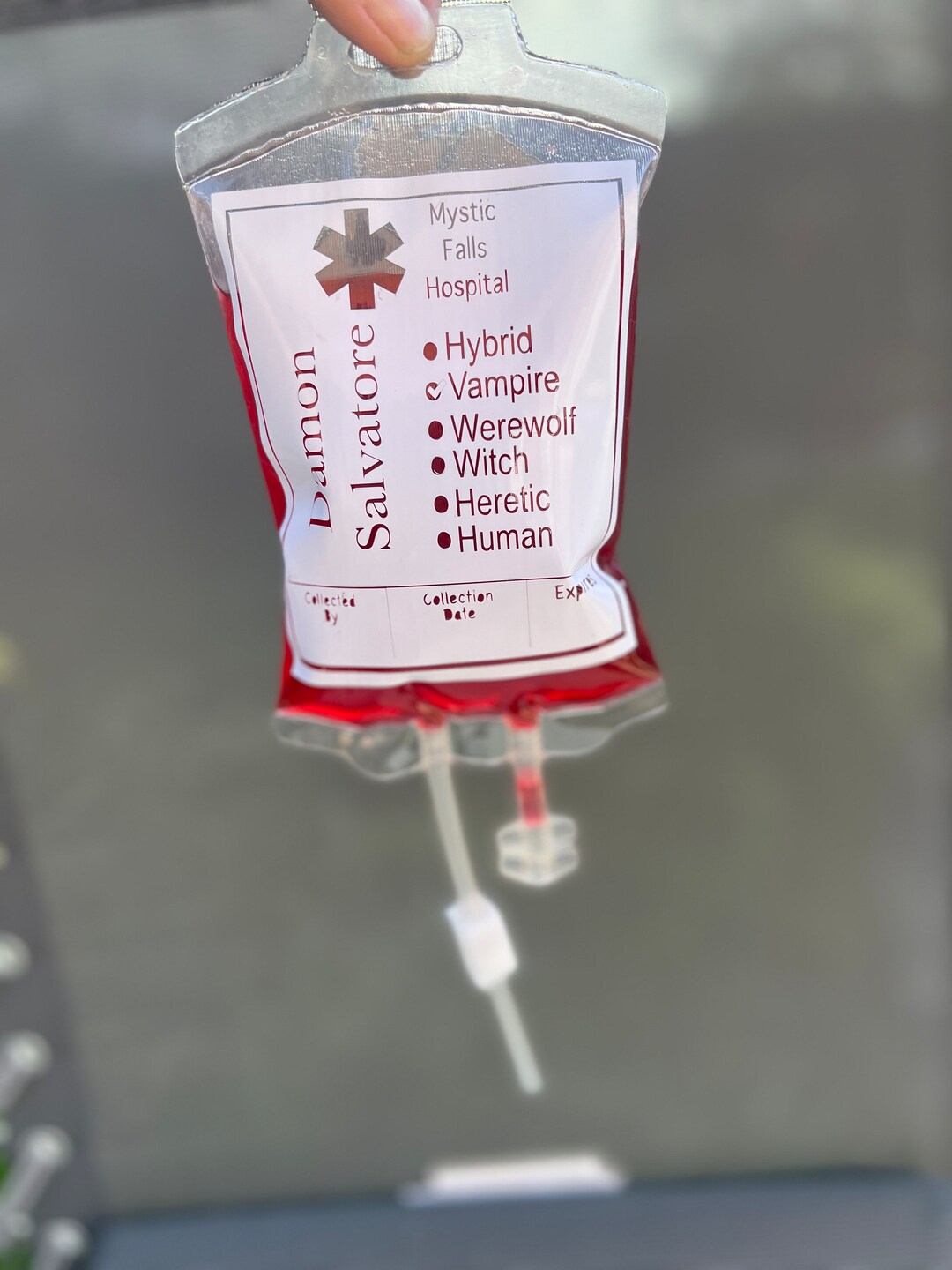 Vampire Diaries Damon Salvatore Drinking Blood Bag - Etsy Canada