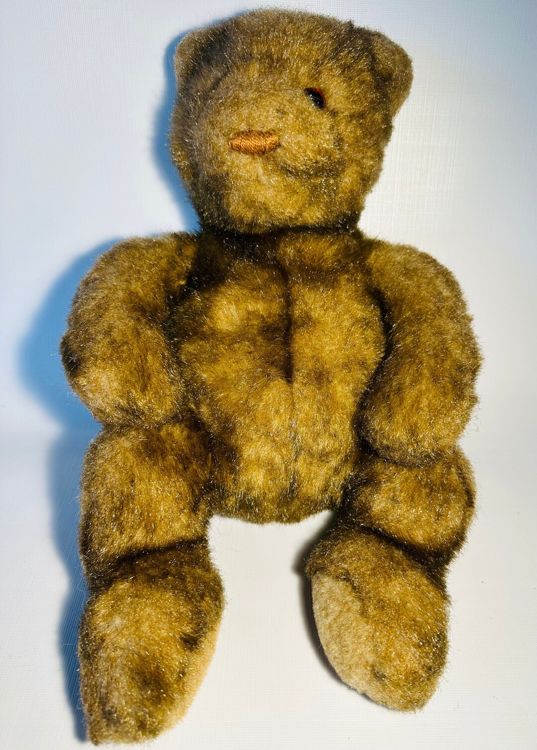 Vintage 1999 Gund Teddy Bear MINKY Plush Brown Faux Mink Stuffed Animal ...