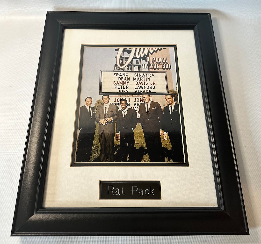 Framed Photograph of the Original rat Pack Las Vegas 1962 Frank Sinatra ...