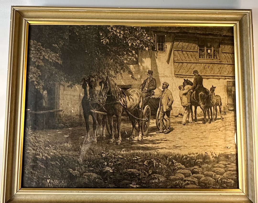Antique Realism Art Print by Danish Artist, Otto Bache, Entitled i ...