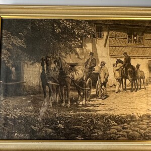 Antique Realism Art Print by Danish Artist, Otto Bache, Entitled i ...