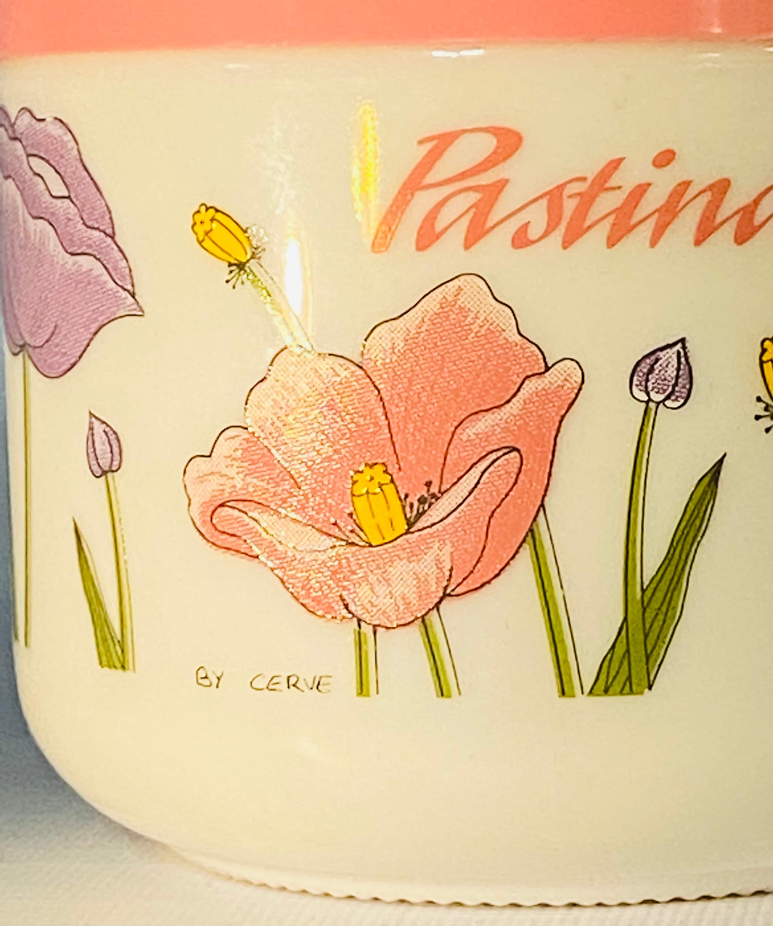 1970s Italian Cerve Italy Milk Glass Canisters Pastel Pink - Etsy