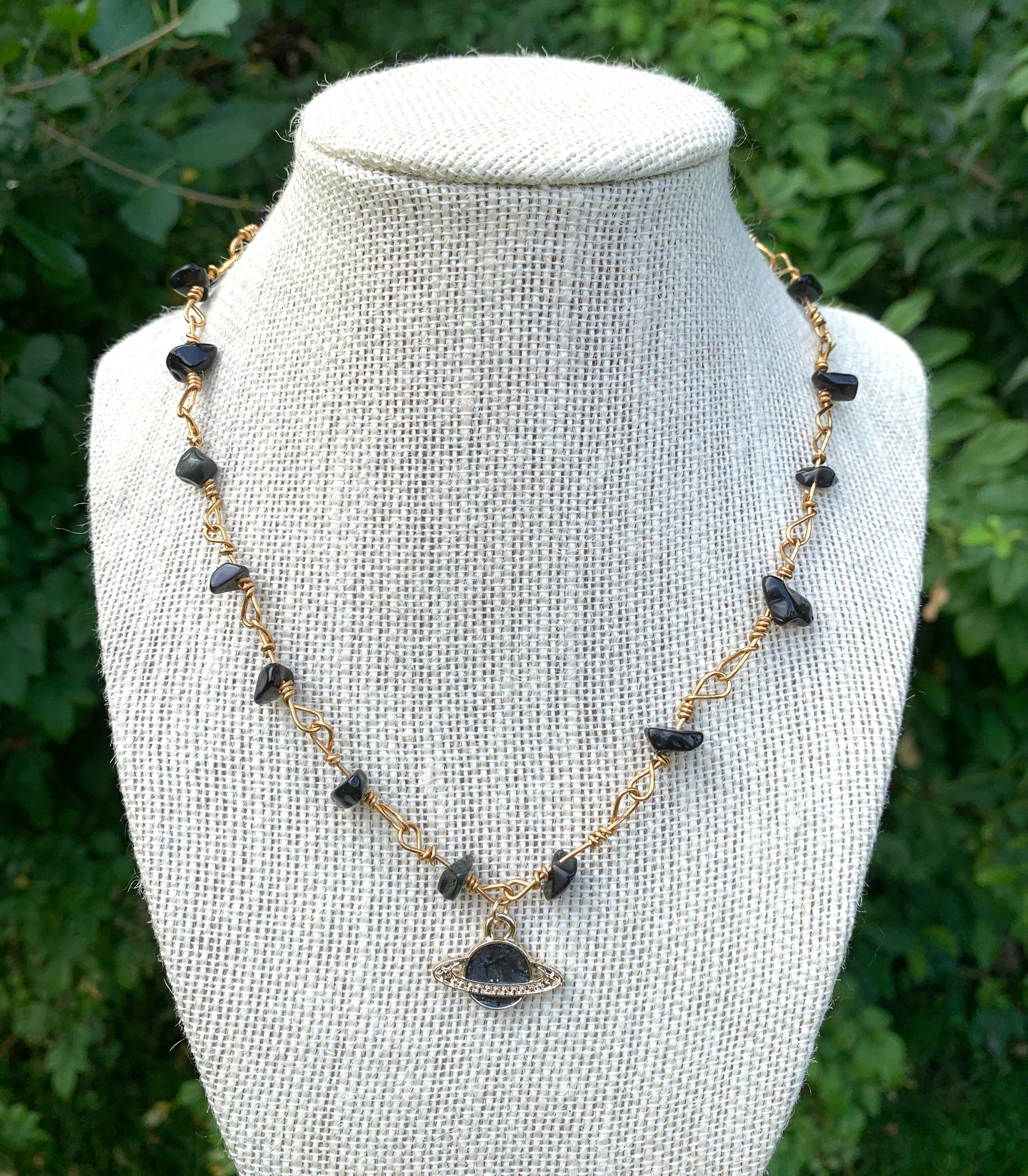 Planet Crystal Chain Necklace Crystal Chain Necklace Planet - Etsy