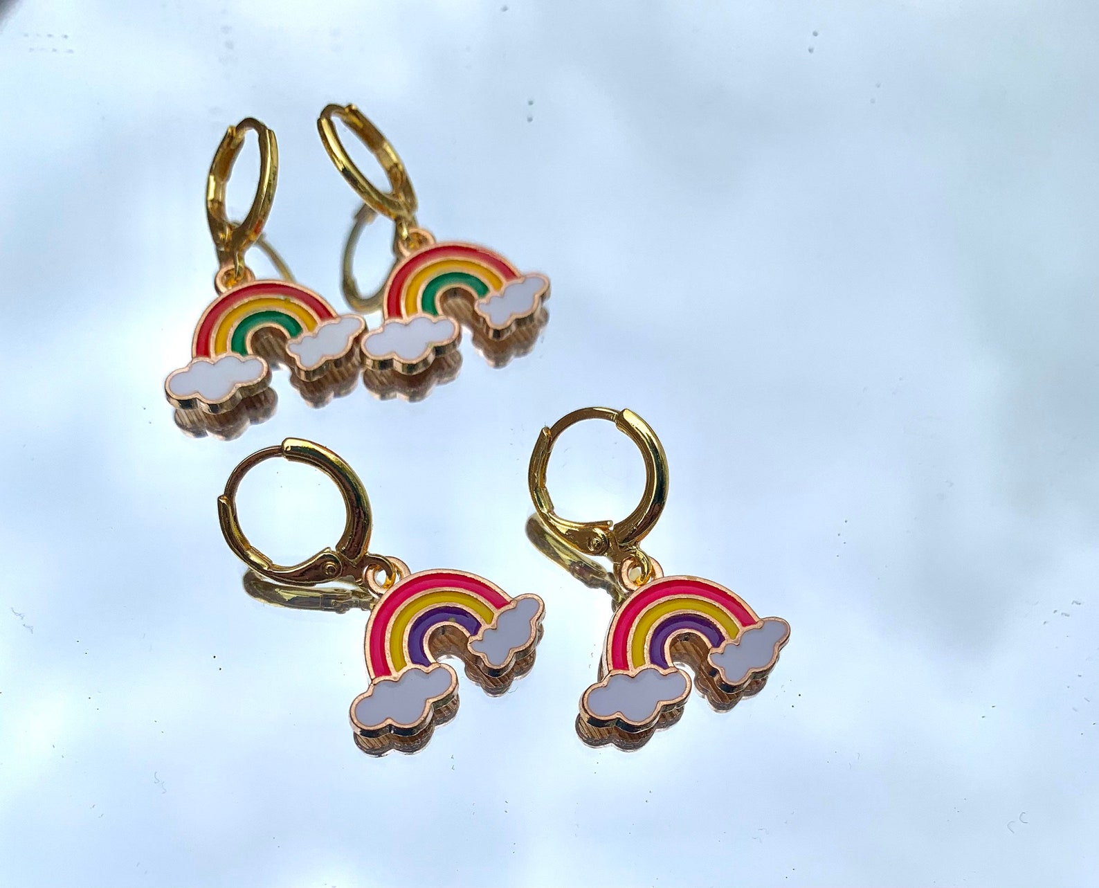 Rainbow Huggies Rainbow Charm Huggies Rainbow Pride - Etsy Nederland