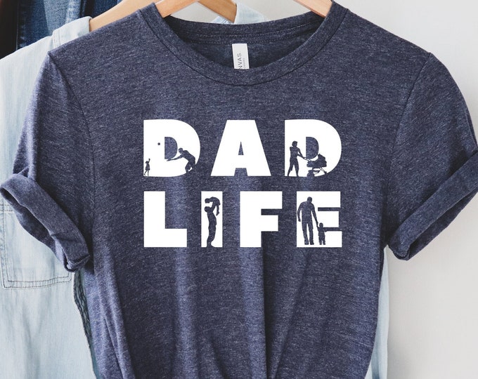 Dad Life Shirt Father T Shirt First Time Dad Gift From Kids to Fathers ...