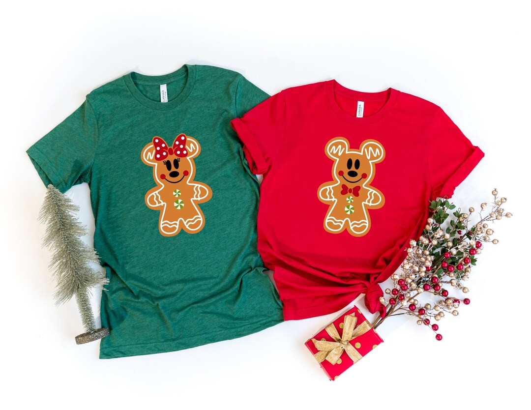 Christmas Ginger Cookies Shirt, Mickey Minnie, Matching Gingerbread ...