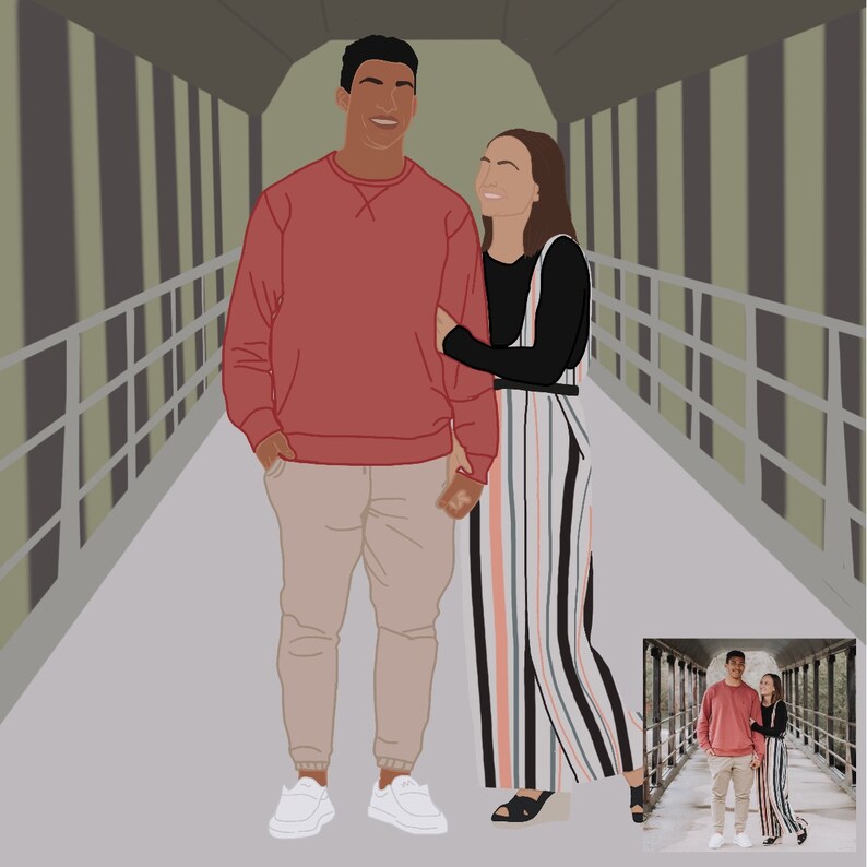 Custom Faceless Portrait Illustration, Personalized Gift Photo - Etsy