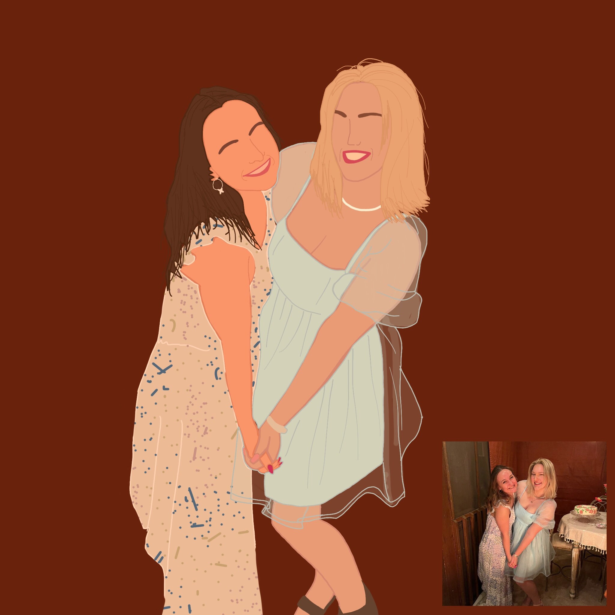 Custom Faceless Portrait Illustration, Personalized Gift Photo - Etsy