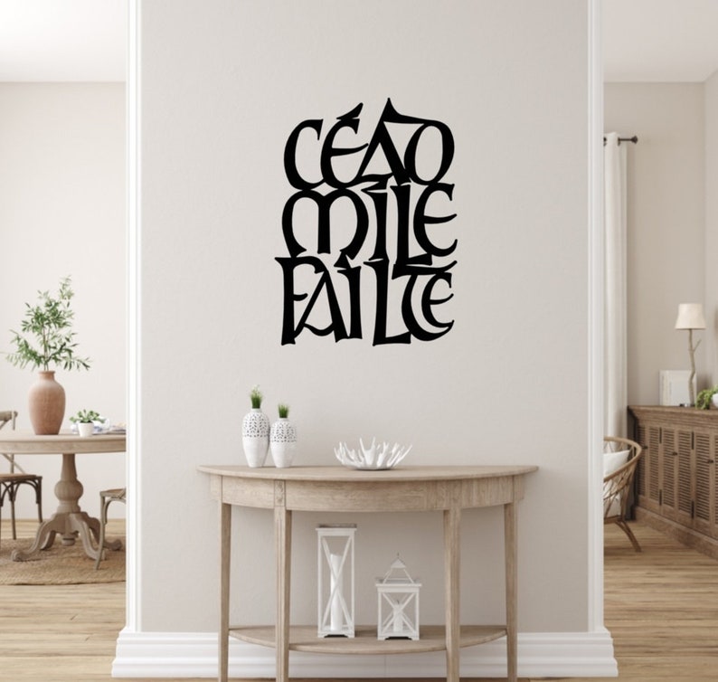 Céad Míle Fáilte Large Metal Welcome Sign Wall Art Home Decor - Etsy
