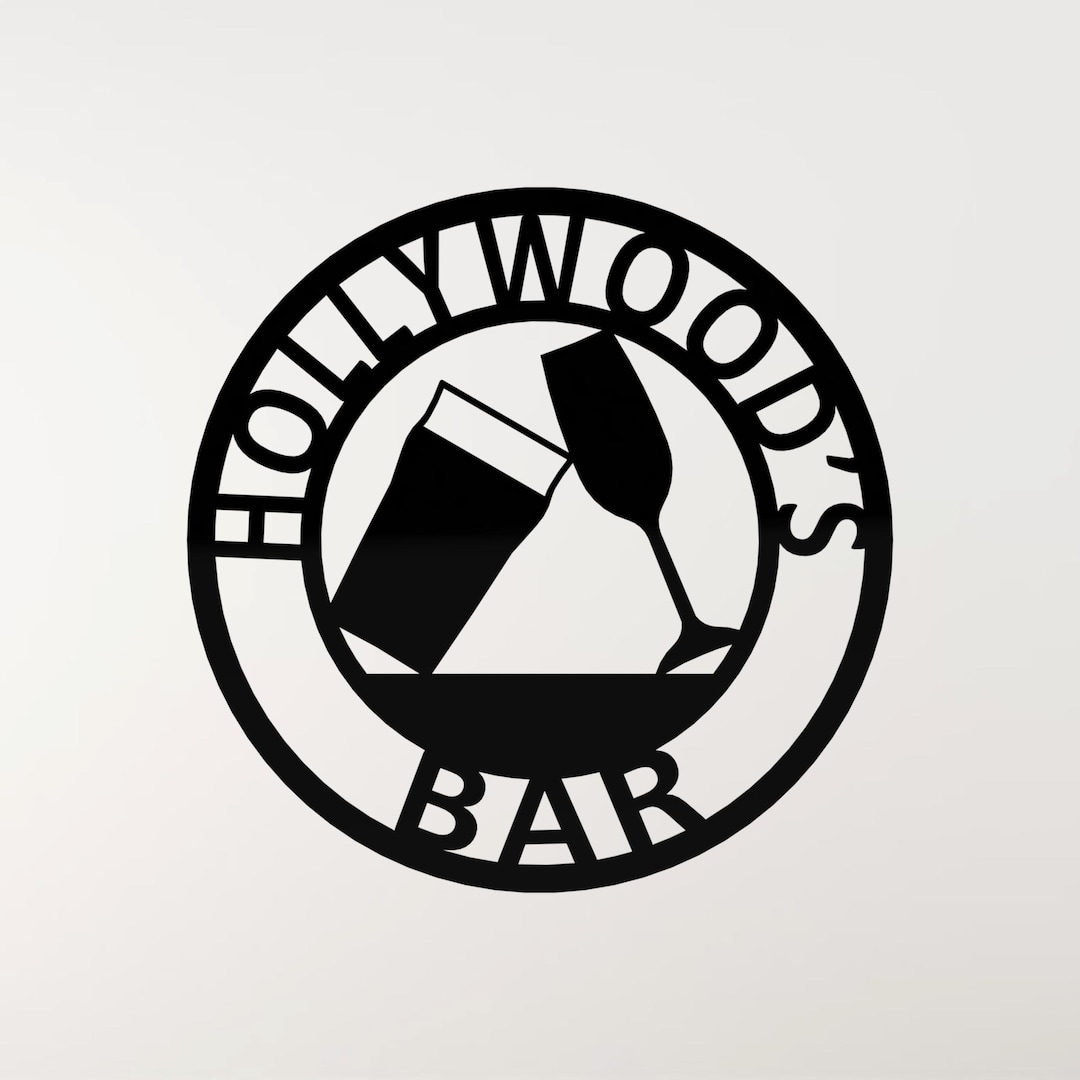 Home Bar Sign | Metal Bar Sign | Pint and Wine Glass Bar Sign | Home ...