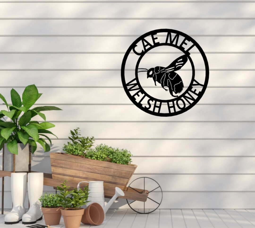 Honey Bee Sign Bee Farm Sign Metal Custom Made Bee - Etsy