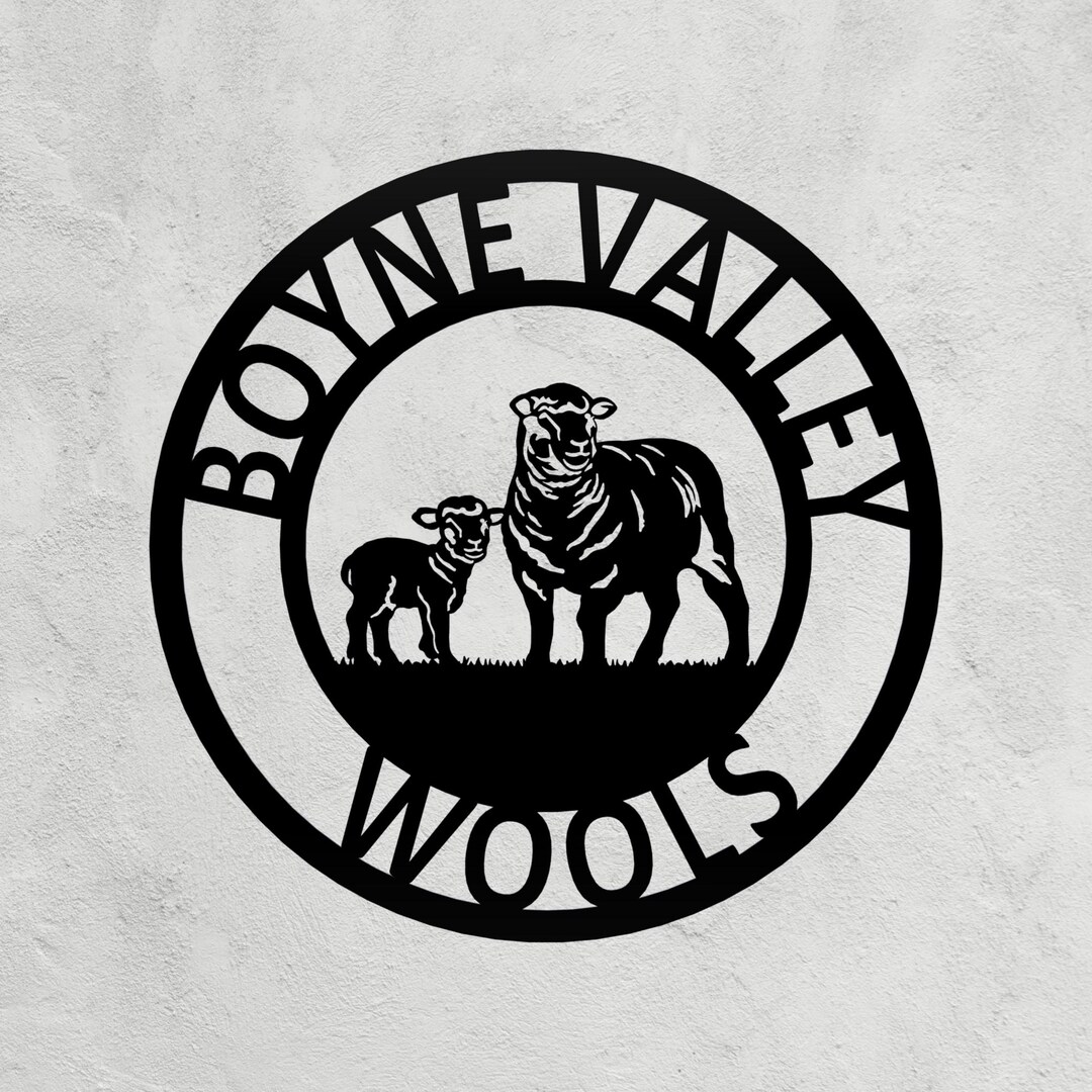 Sheep Metal Farm Sign Farmhouse Name Farmhouse Decor Outdoor Custom ...