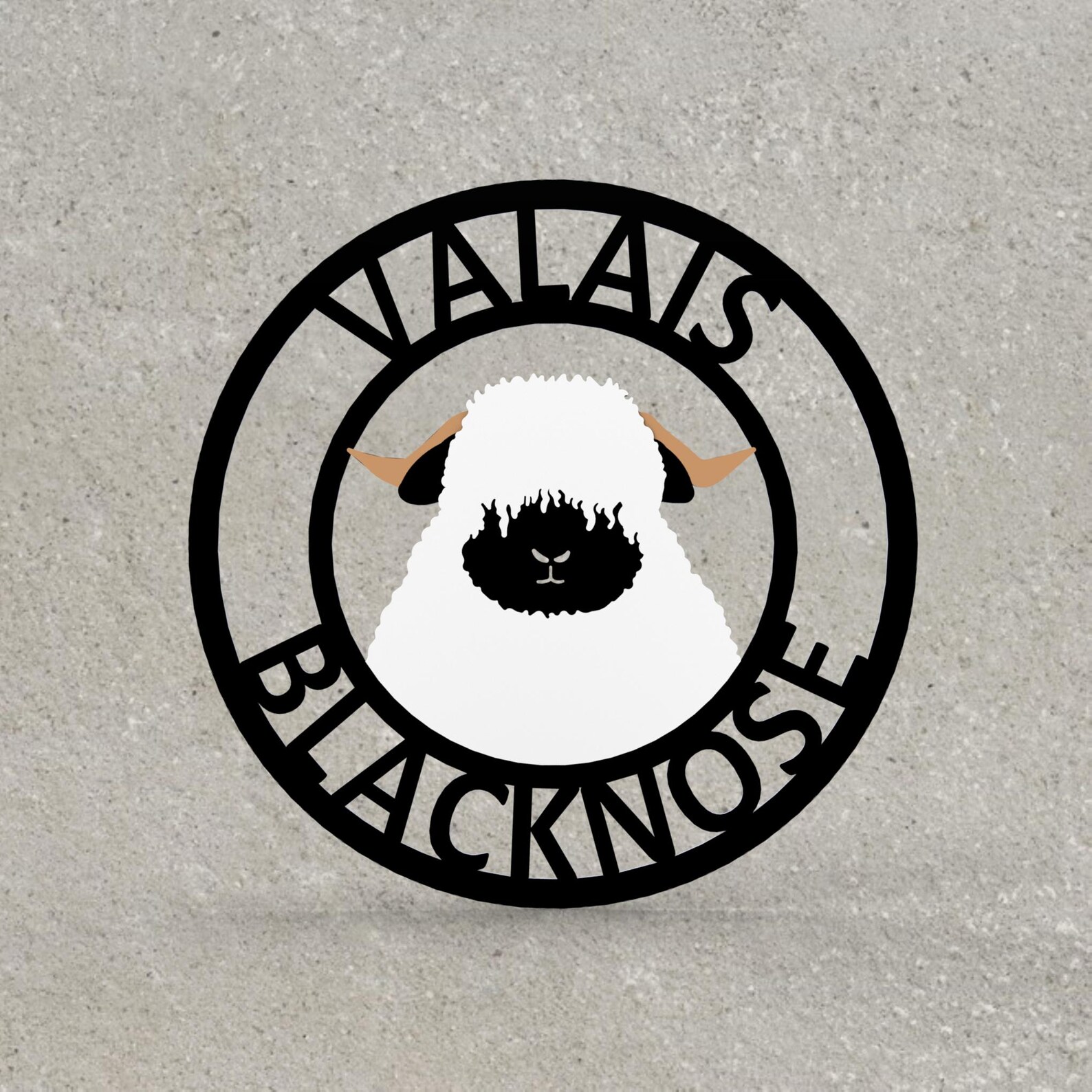 Valais Blacknose Sheep Metal Farm Sign, Valais Sheep Sign, Custom Sheep ...