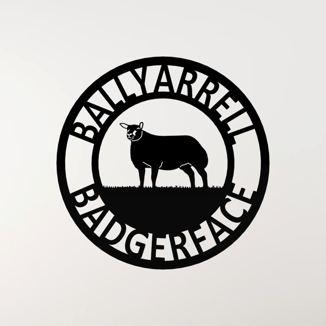 Badger Faced Texel Sheep Metal Sign | Personalised | Custom Made Farm ...