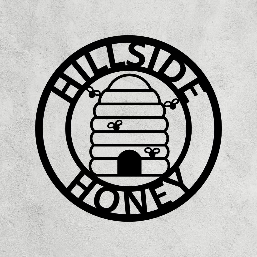 Metal Bee Hive Sign | Honey Bee | Personalised | Custom Made Farm Sign ...