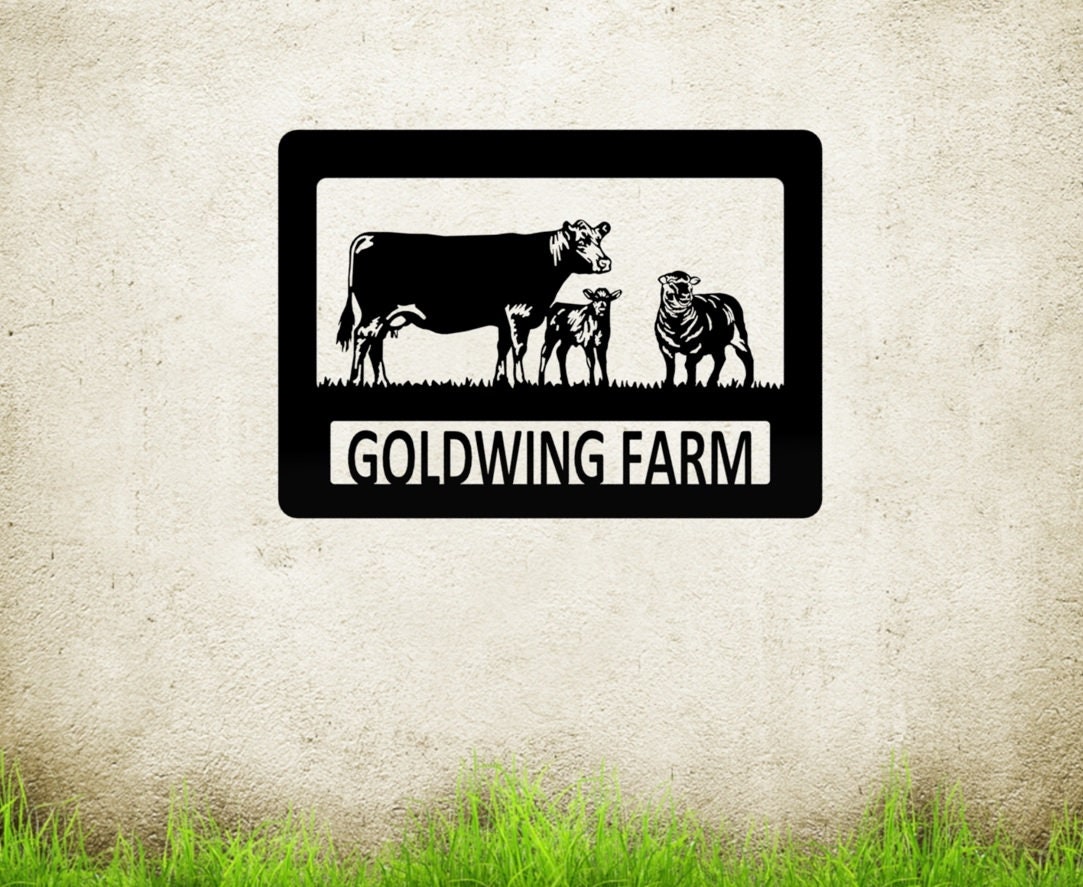 Aberdeen Angus Cow Calf Sheep Metal Farm Sign Farmhouse Decor - Etsy UK