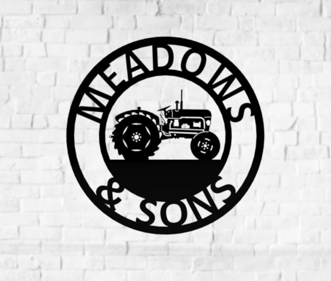 Vintage Tractor Farm Name Sign Metal Custom Farm Sign Farm Decor - Etsy