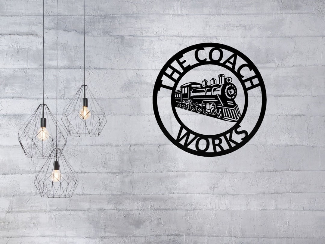 Railway Train Sign Steam Train Metal Wall Art Custom Wall Decor - Etsy